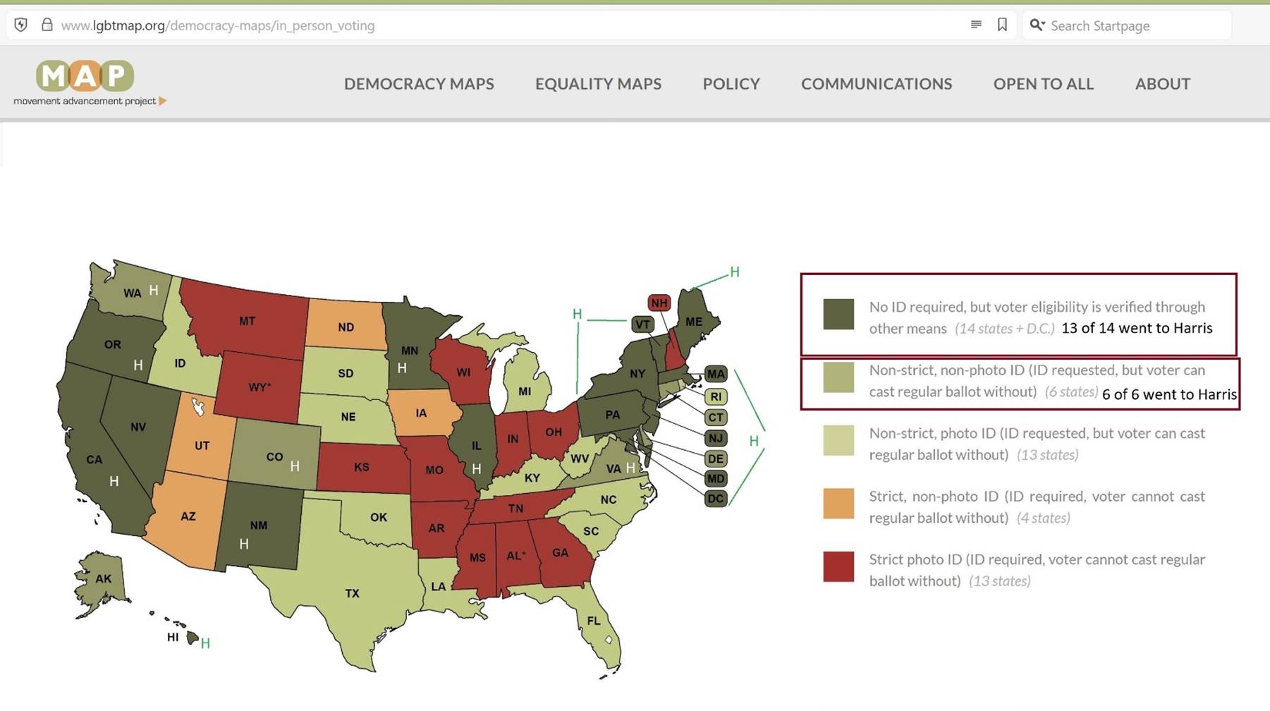 Voter ID requirements and the 2024 USA Presidential Election results ...